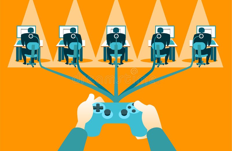 Game Management Staff in the Office Stock Vector - Illustration of ...