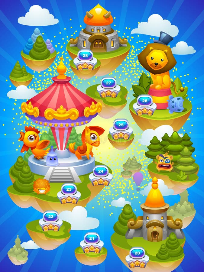 Game map. stock vector. Illustration of play, view, city - 85140310