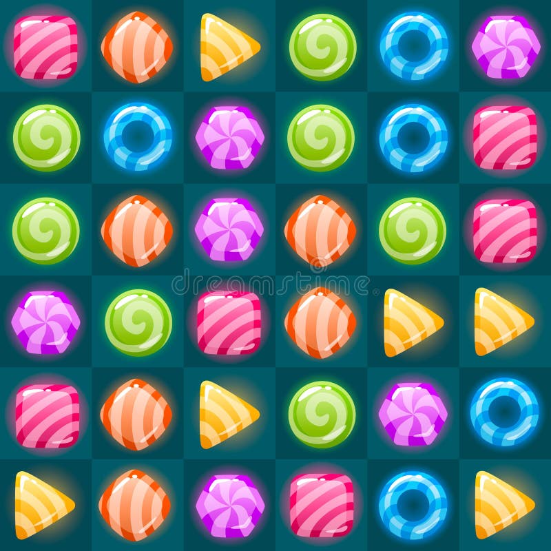 Game Match Icon. Square Set in Different Colors Stock Vector ...