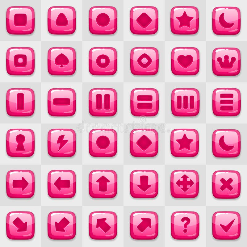 Game Match Icon. Square Shape Set in Different Colors Stock Vector ...