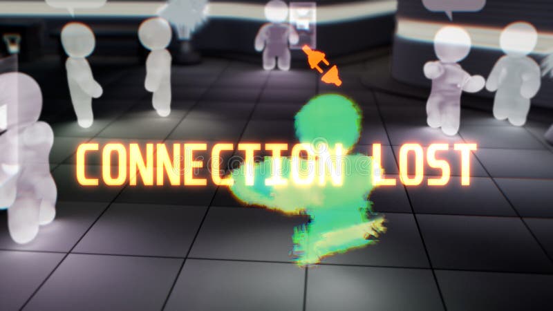 Vr Avatar of a User Gets Connection Lost Message - Industrial 3D ...