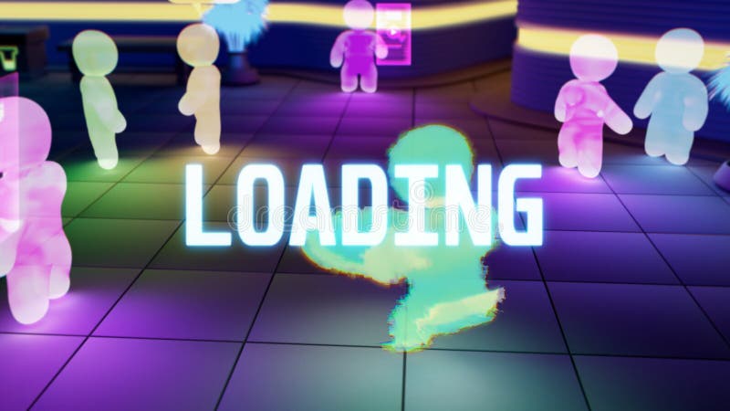 Vr Avatar of a User Gets Loading Message - Industrial 3D Rendering ...