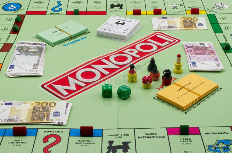 The Game of Monopoly, Italian Version. Editorial Photography - Image of ...