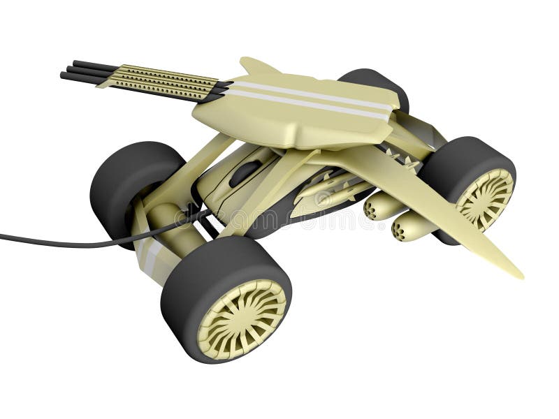 Game mouse with weapon stock illustration. Illustration of recreational ...