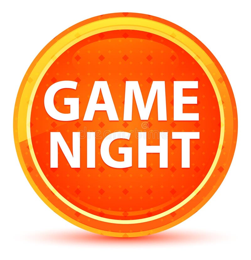 Game Night Natural Orange Round Button Stock Illustration ...