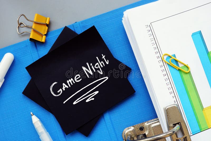 Game Night Sign on the Sheet Stock Photo - Image of character, finances ...