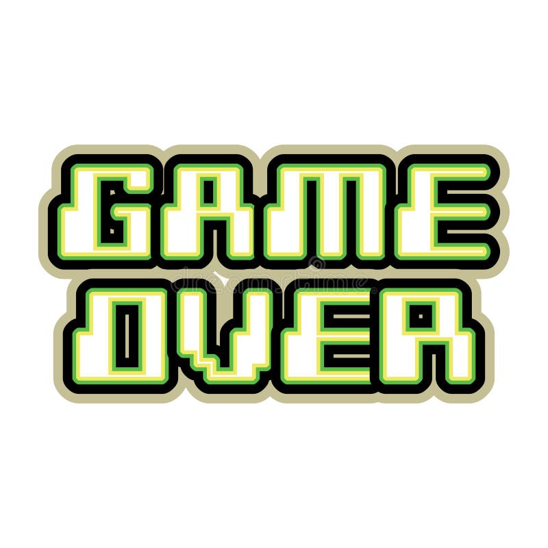 Game over logo design stock illustration. Illustration of symbol - 25165010
