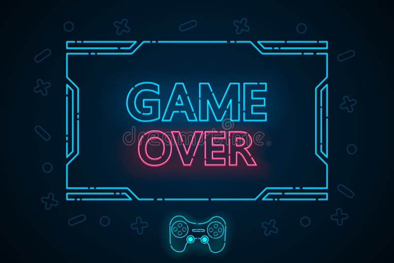 Game Over Abstract Technology Interface Hud Stock Vector - Illustration ...
