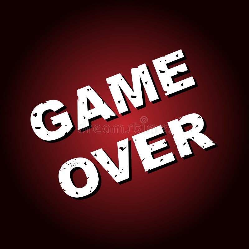 Game Over Pixel Art Design Isolated on White Background. Stock Vector ...