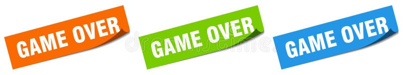Game Over Banner. Game Over Speech Bubble Label Set. Stock Vector ...