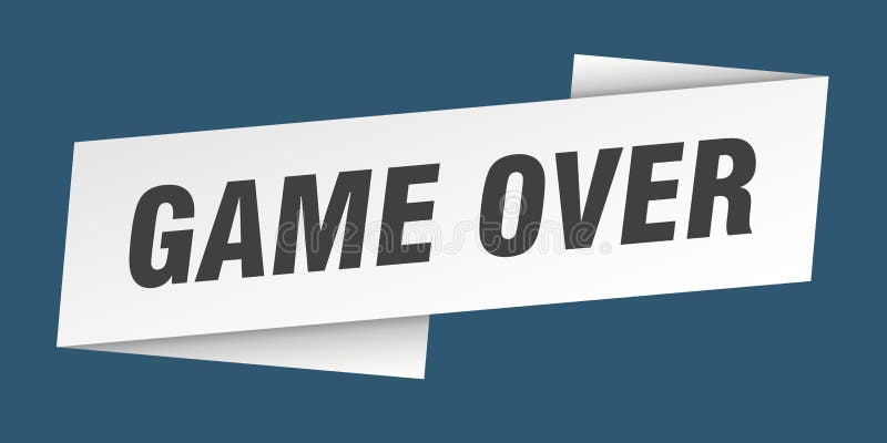 Game Over Banner Template. Game Over Ribbon Label Stock Vector ...