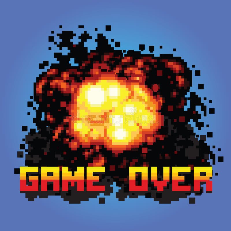 Game Over Boom Message Pixel Art Illustration Stock Vector ... Game Over Boom Message Pixel Art Illustration Stock Vector ...