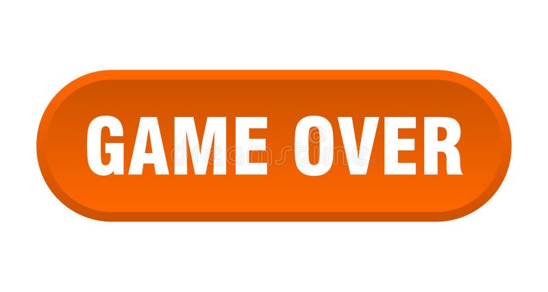 Game over button stock vector. Illustration of square - 196833327