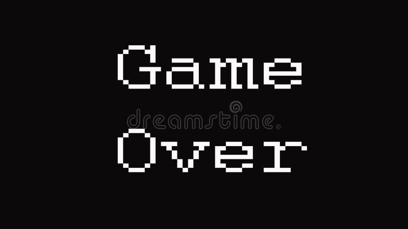 Game Over Classic Arcade. Game Over in Text Titles Stock Illustration ...