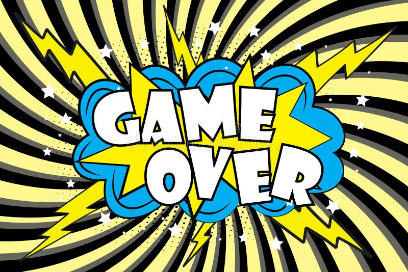 Game Over Comic Sound Effects in Pop Art Style Stock Vector ...