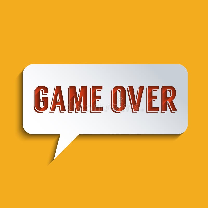 Cartoon Game Over Icon for Ui Game Stock Vector - Illustration of ...