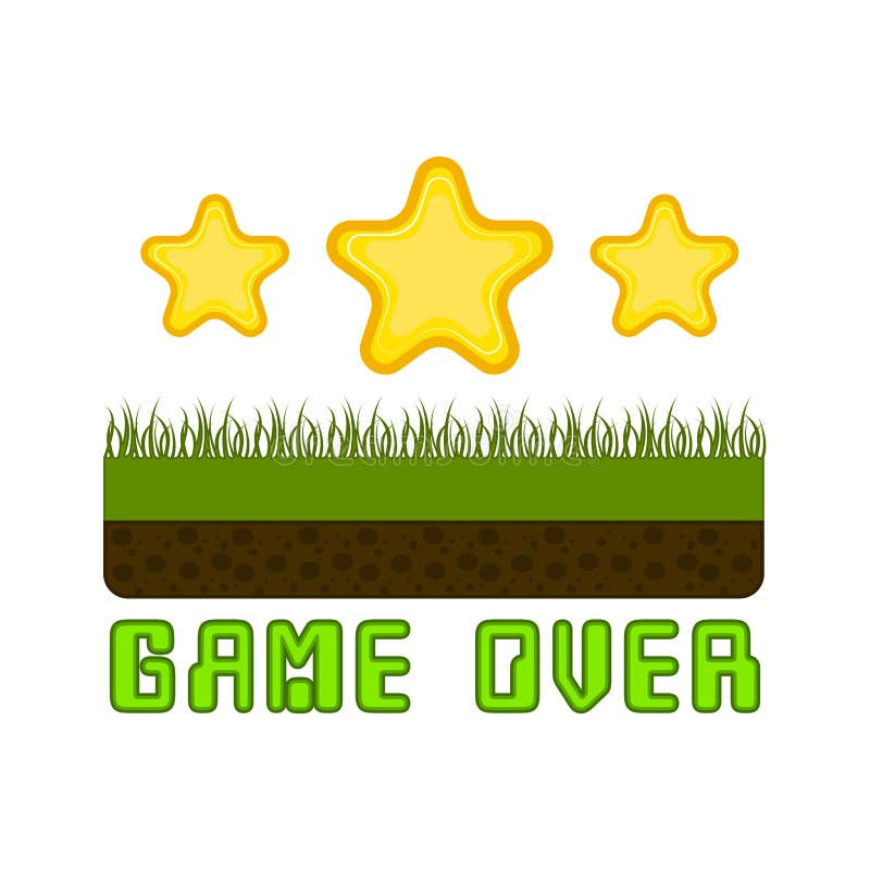 Game over concept image stock vector. Illustration of 8bit - 126053454