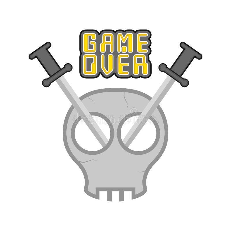 Skull Game Over Stock Illustrations – 46 Skull Game Over Stock ...