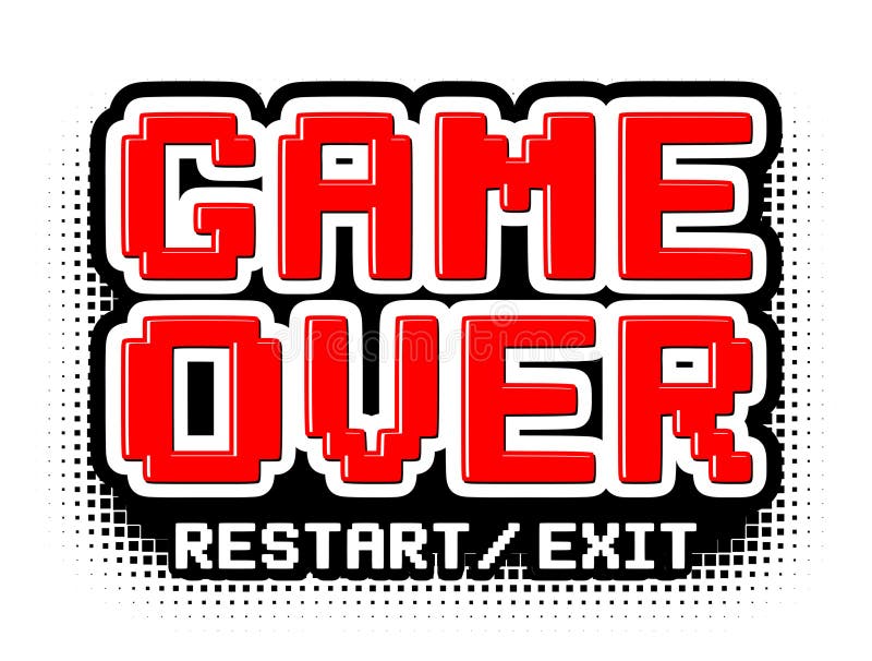 Game Over Stock Illustrations – 29,475 Game Over Stock Illustrations ...