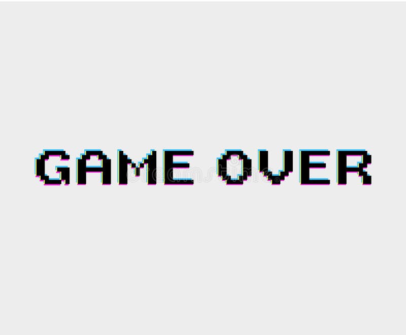 Game over icon stock vector. Illustration of retro, defeat - 99236901