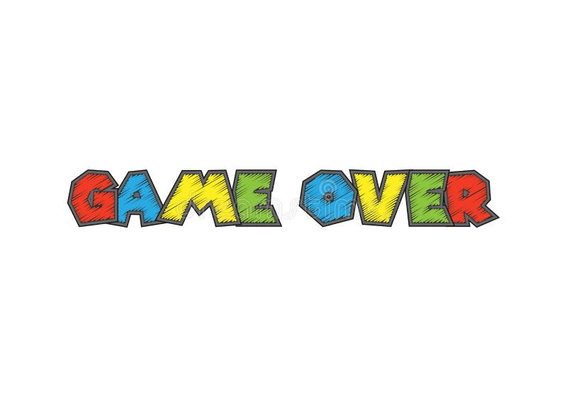 Game over stock vector. Illustration of business, background - 91404803