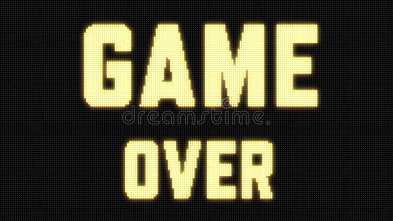 GAME OVER on Jumbotron LED Screen Stock Footage - Video of text, sports ...