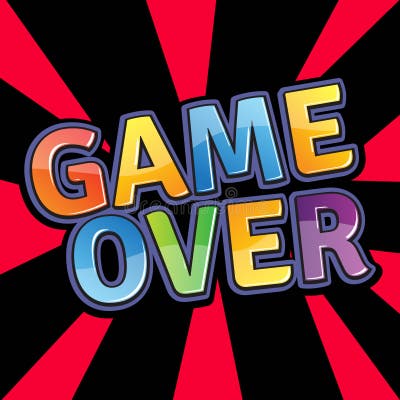 Game Over Letter Composition Stock Vector - Illustration of text ...