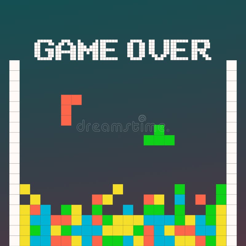 Game Over. Lost in Retro Video Game Stock Illustration - Illustration ...