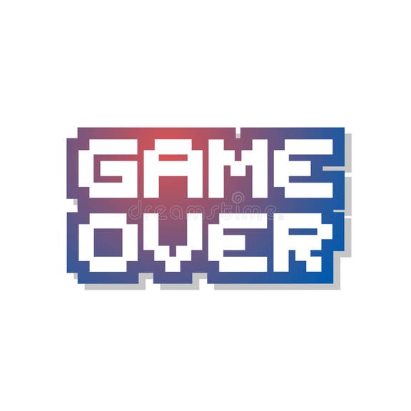 Game over message stock vector. Illustration of font - 151663504