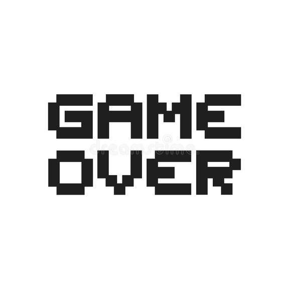 Game over message stock vector. Illustration of videogame - 153503565