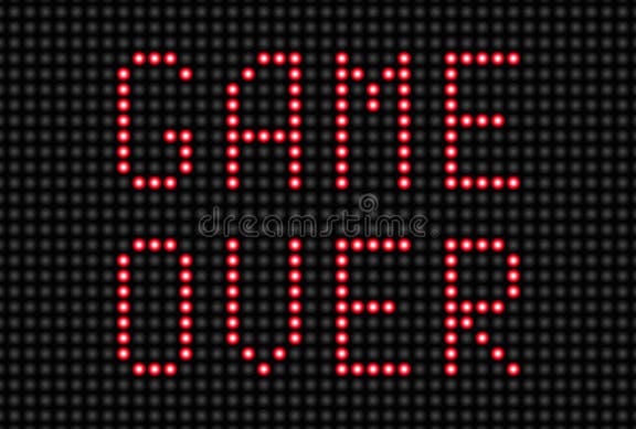 Game Over Message stock vector. Illustration of black - 65638843