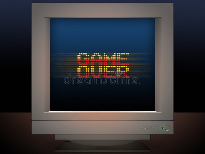 Game Over Message Retro Video Game Illustration Stock Illustration ...
