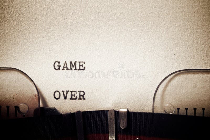 Game over phrase stock photo. Image of emotion, vintage - 202434908
