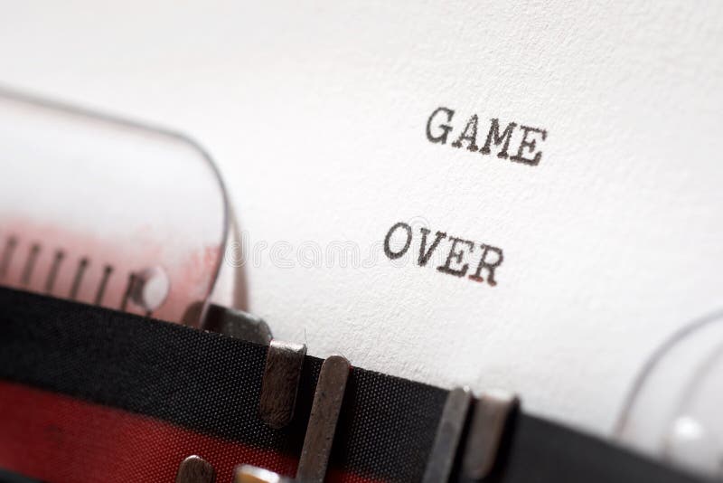 Game over phrase stock image. Image of fashioned, paper - 202434973