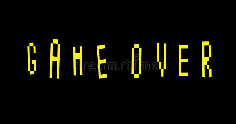 Game Over Pixel Art Design Isolated on White Background. Stock Video ...