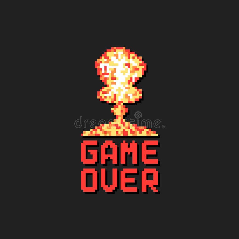 Game Over Pixel Art Explosion Stock Illustrations – 59 Game Over Pixel ...