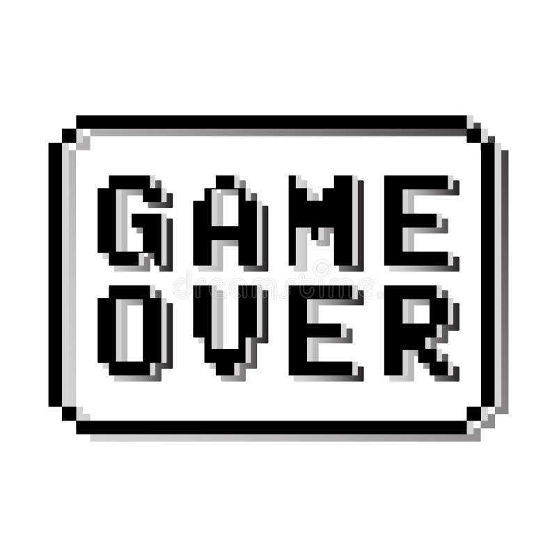 Game over pixel symbol stock vector. Illustration of computer - 154818271