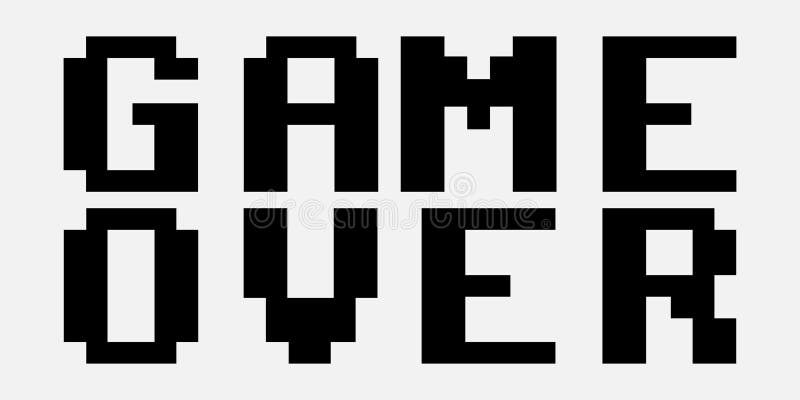 Game Over. Pixel Inscription. Modern Illustration. Stock Vector ...