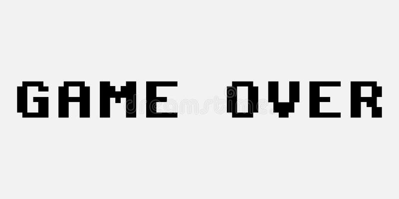 Game Over. Pixel Inscription. Modern Illustration. Stock Vector ...