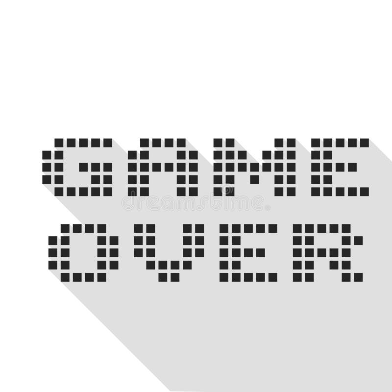Game Over Pixel Style Icon Illustration Stock Vector - Illustration of ...
