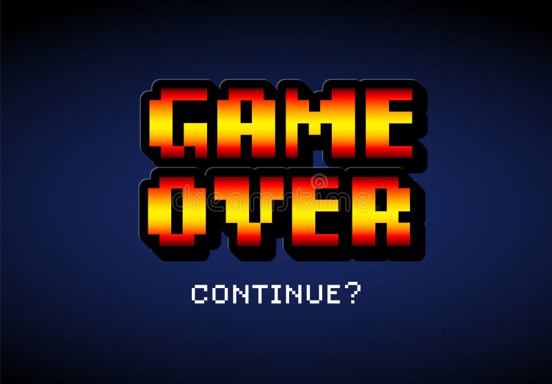 Game Over Retro Game Over Styled Text with Effect Stock Vector ...