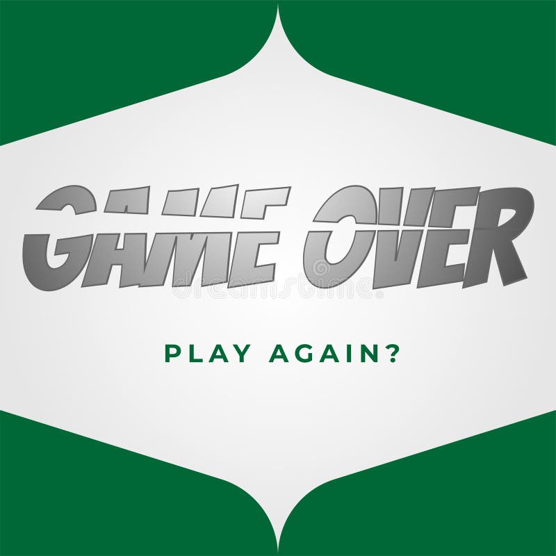 Game Over Screen End of Game or Competition Stock Illustration ...