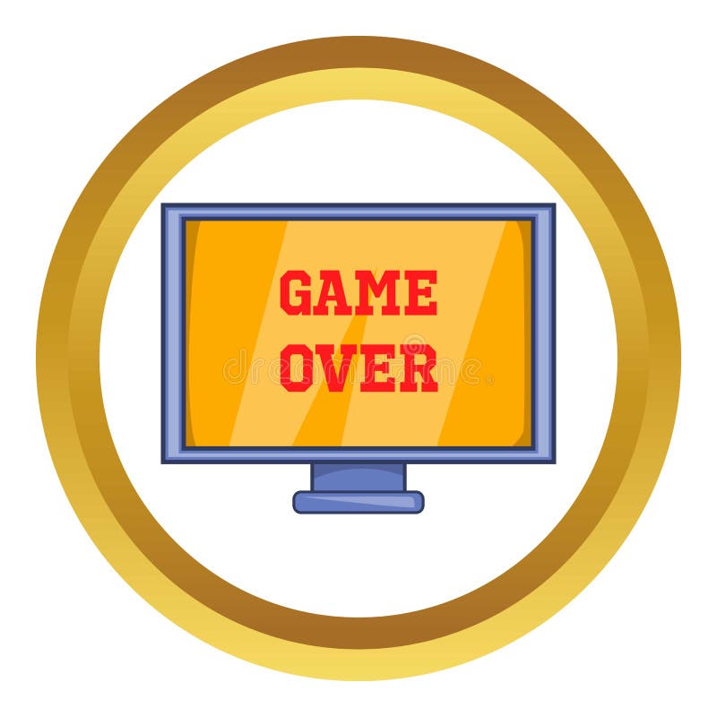 Game Over Screen Vector Icon Stock Vector - Illustration of digital ...
