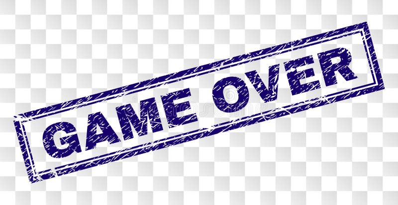 Scratched GAME OVER Rectangle Stamp Stock Vector - Illustration of ...