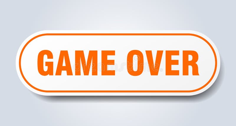 Game over sticker. stock vector. Illustration of game - 197146188