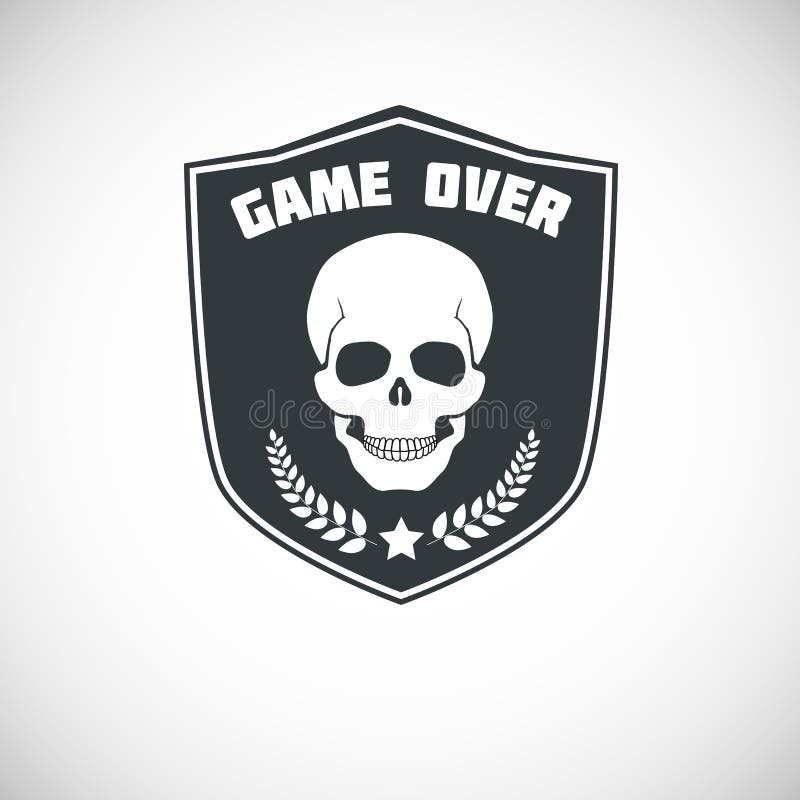 Game Over, Tv Game. Skull and Crossbones Stock Vector - Illustration of ...