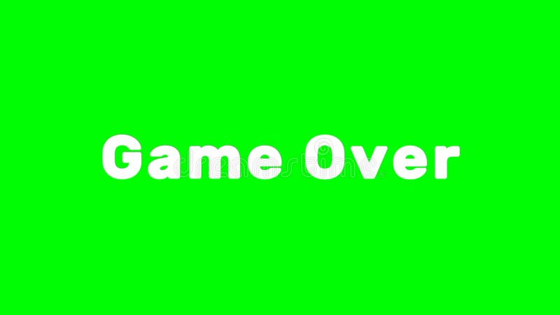 Game Over Text Green Screen Animated Video Stock Footage - Video of ...