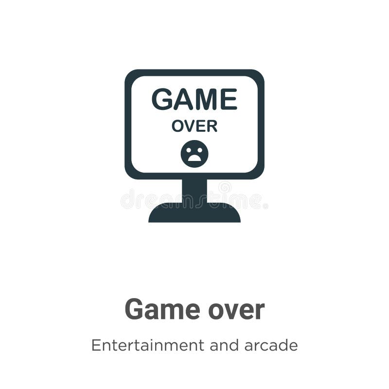 Game Over Screen Icon Cartoon Style Stock Illustrations – 250 Game Over ...