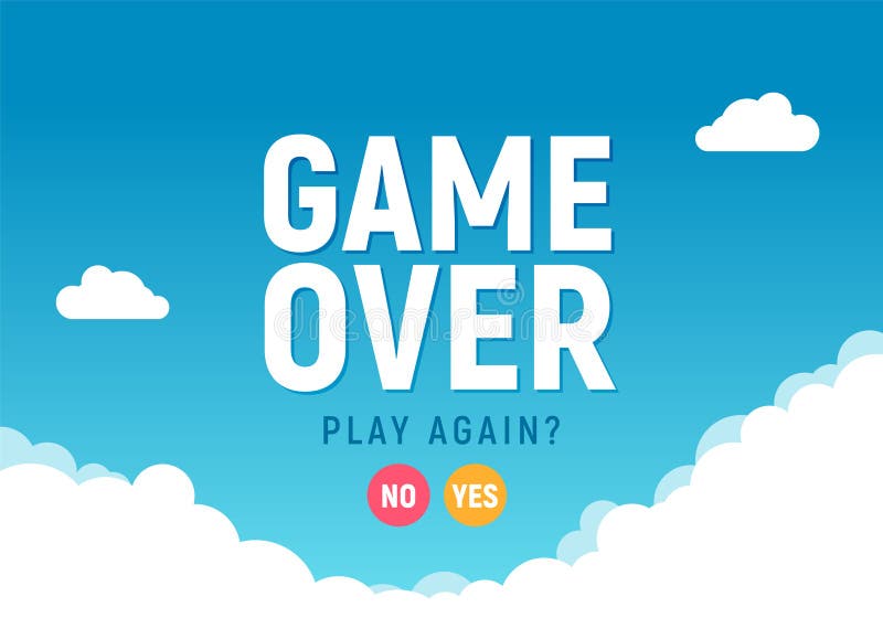 Game Over Vector Video Game Screen Background. Geometric Game Over ...