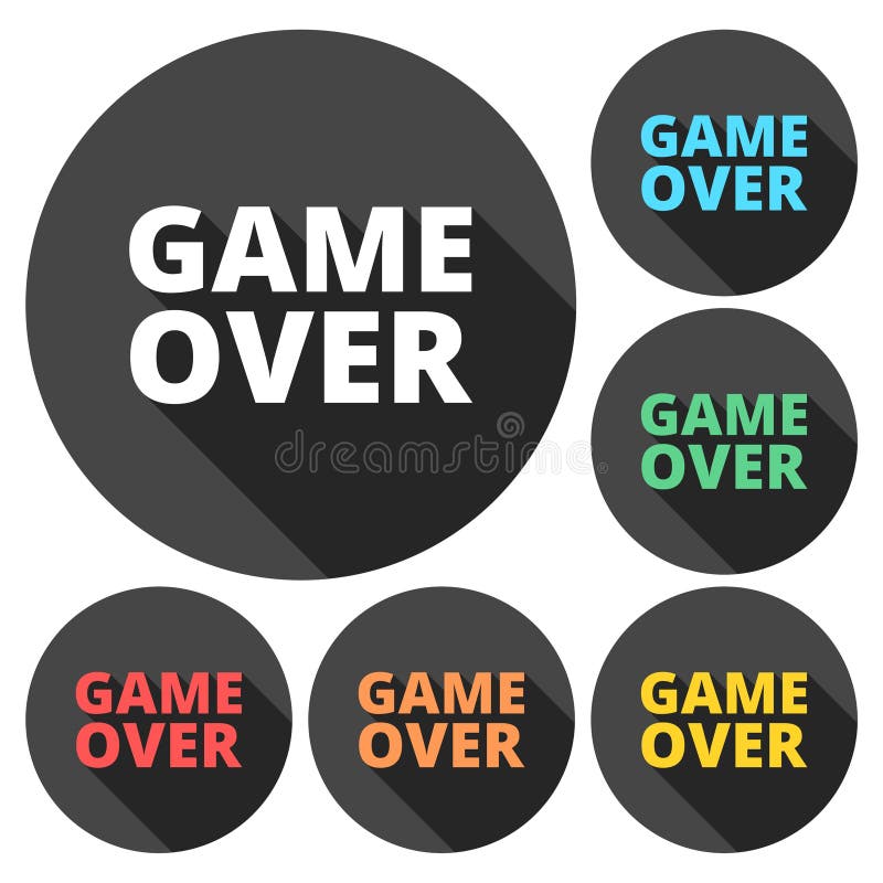 Game over word stock vector. Illustration of design - 128563156